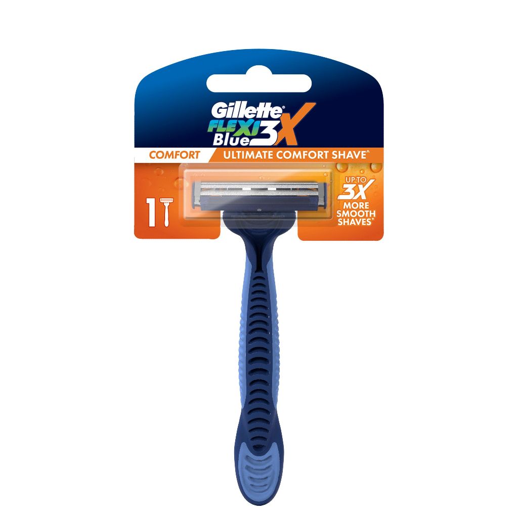 Gillette Blue3X Flexi Comfort Disposable Razor, 1 pack | Shopee Malaysia