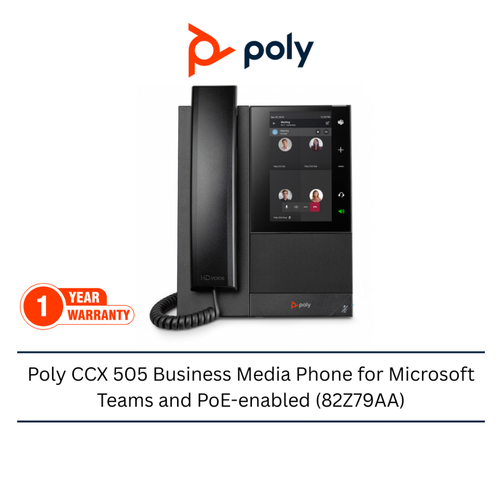 Poly CCX 505 Business Media Phone for Microsoft Teams and PoE-enabled ...