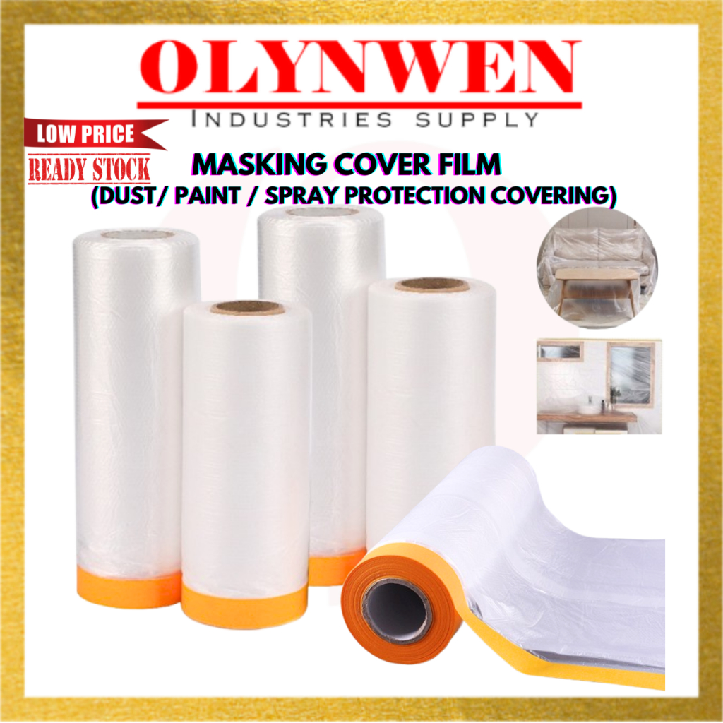 Masking Cover Film Painting Protection Covering Plastic Sheet For Paint ...