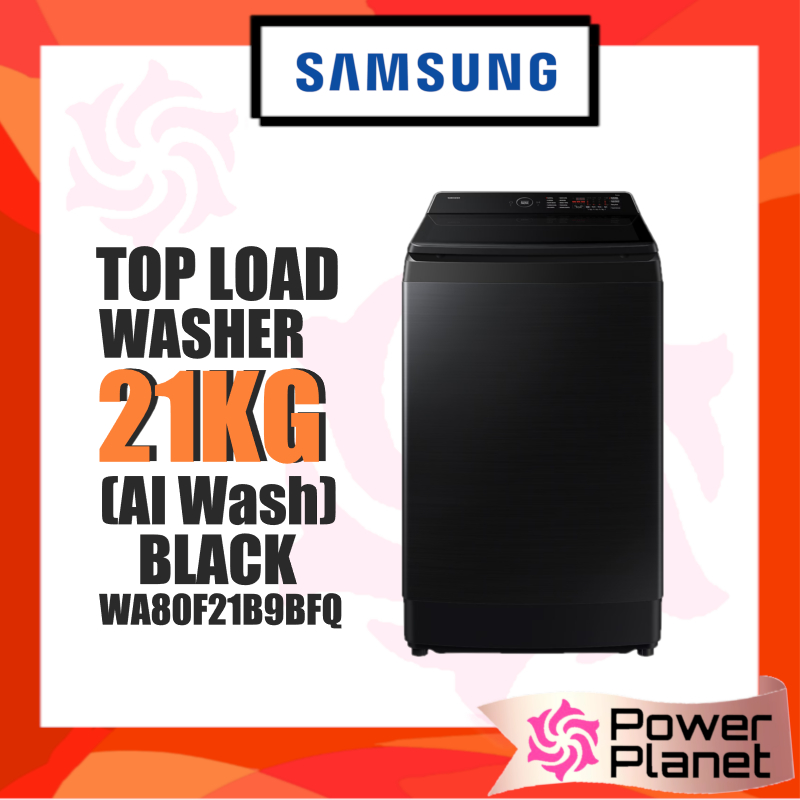Samsung 21kg WA80F21B9BFQ | 19kg WA80F19B9BFQ Bespoke AI™ Laundry Top-load Washer-AI Wash Mesin ...