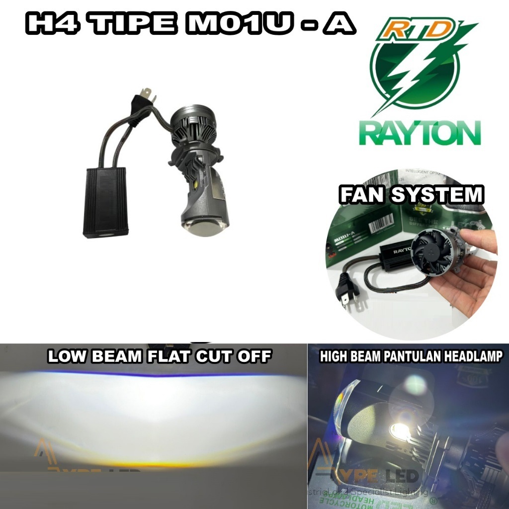 Original RTD RAYTON MINI LED BILED PROJECTOR H4 M01U 120W BLUELENS ...