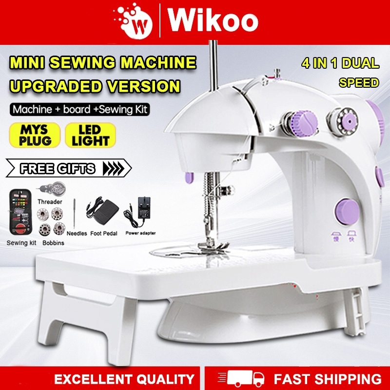 【Hot Sale】Mesin Jabit Portable Wlectric Mini Sewing Machine 4 in 1 Dual ...