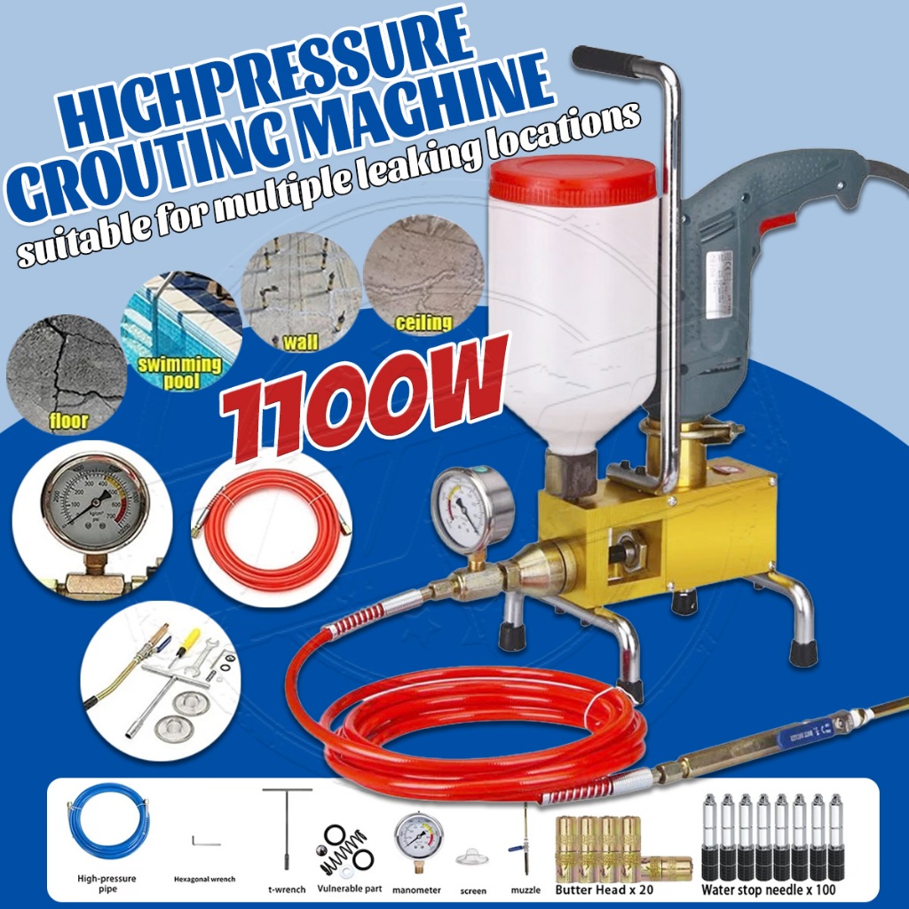 Polyurethane Injection Machine 1100W Electric Injection Pump Grouting ...