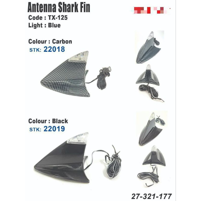 Stk-22018/22019 : Antenna Shark Fin With Blue Light Led Universal ...