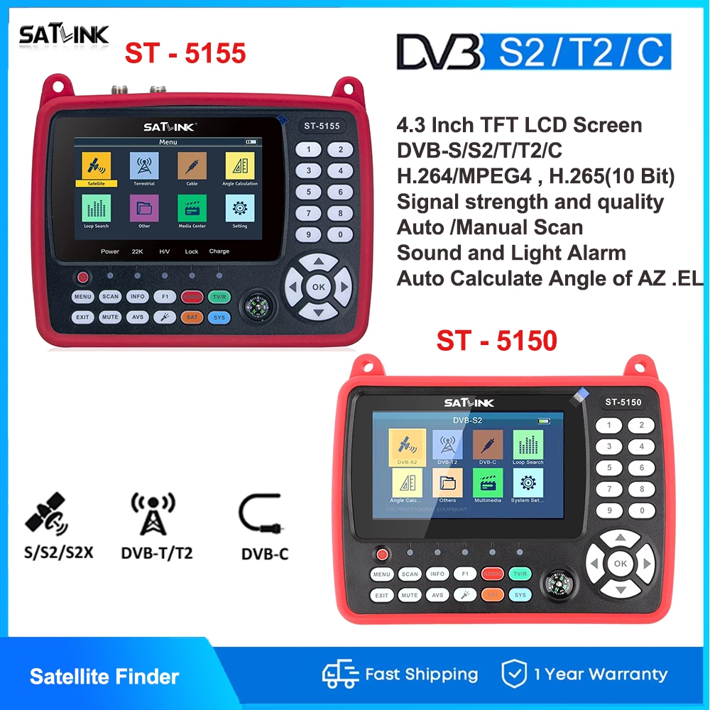 Original SATLINK ST-5155 DVB-S2/T2/C COMBO HD Satellite Finder Meter ST ...