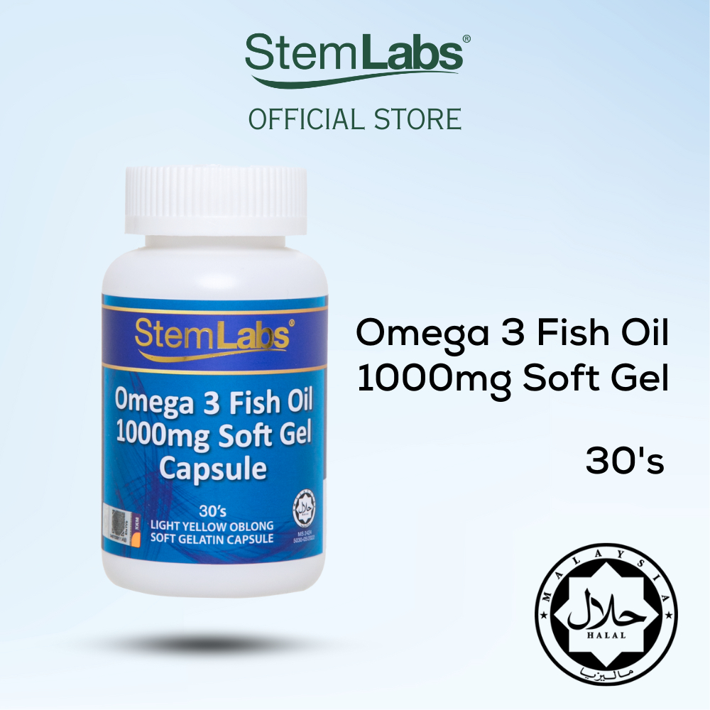 [Jakim Halal KKM] StemLabs Fish Oil Omega-3 1000mg (30 capsules) Exp ...