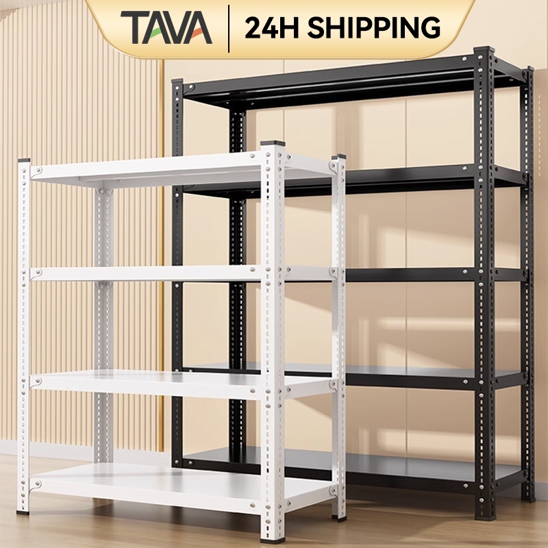 TAVA djustable 3/5 Tier Metal Boltless Rack Home Kitchen Store Storage Rack Warehouse Rak Besi ...
