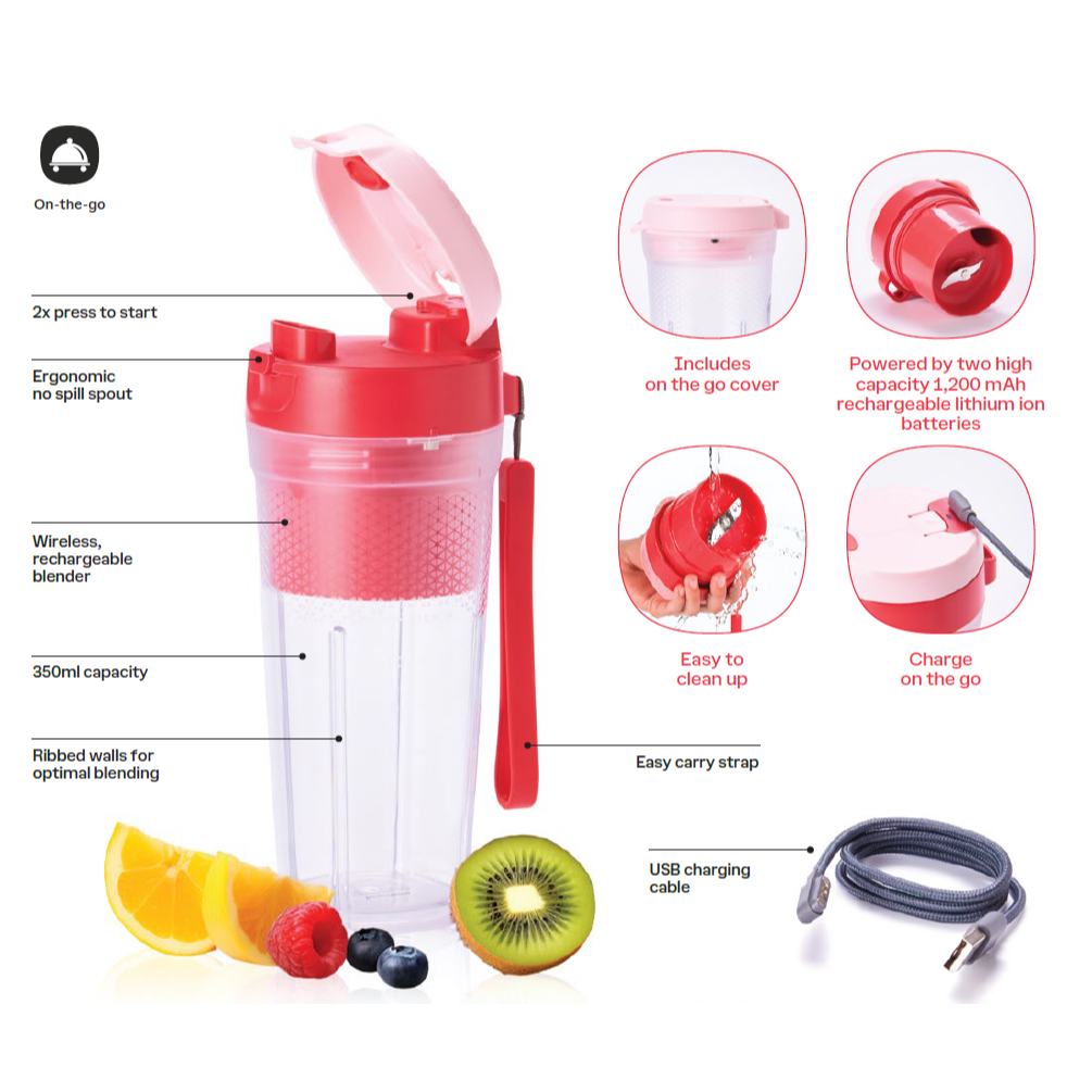 [Ready Stock] Tupperware Blender Urbanmax Wireless Rechargable Portable ...