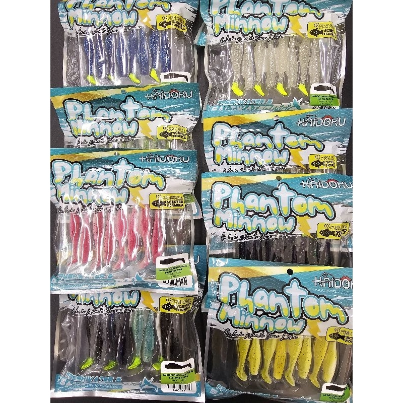 KAIDOKU PHANTOM MINNOW 6CM 2.5 INCI SOFT PLASTIC (BAU IKAN) | Shopee ...