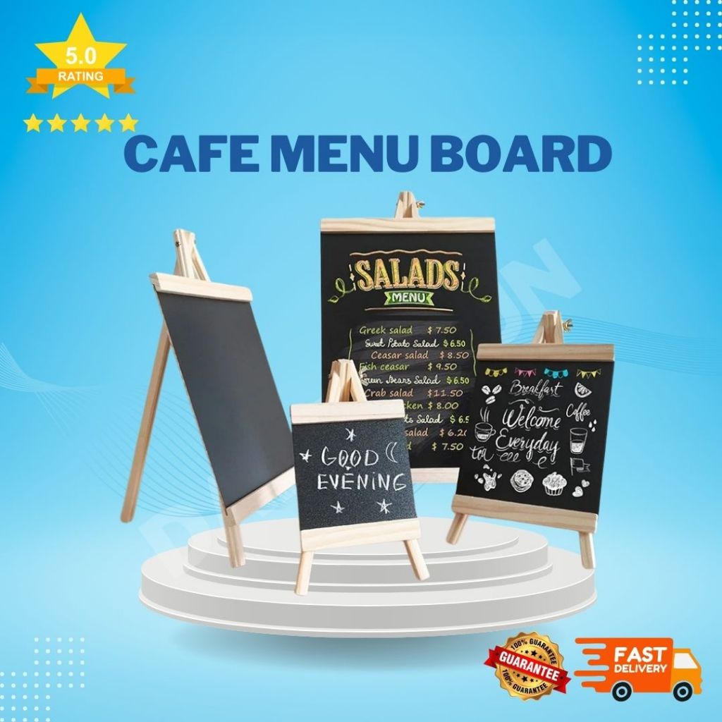 Mini Blackboard Kayu dengan Easel - Wedding/Party/Cafe Menu Board ...