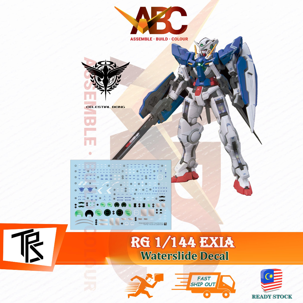 (TRS) Waterslide Decal - RG 1/144 Exia GN-001 (Upgrade) Model Kit Water ...
