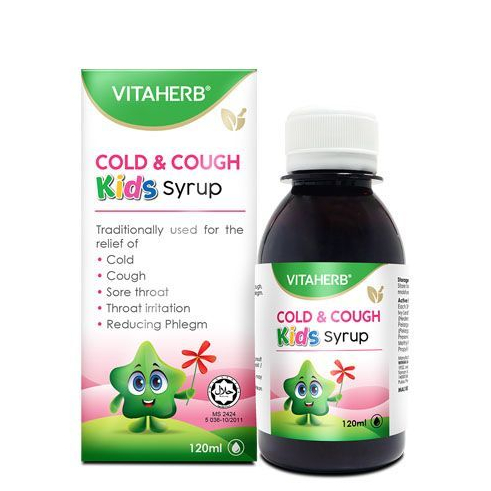 VITAHERB 𝐂𝐨𝐥𝐝 𝐀𝐧𝐝 𝐂𝐨𝐮𝐠𝐡 Kids Syrup (120ml) - Ivy Leaf For Sore Throat ...
