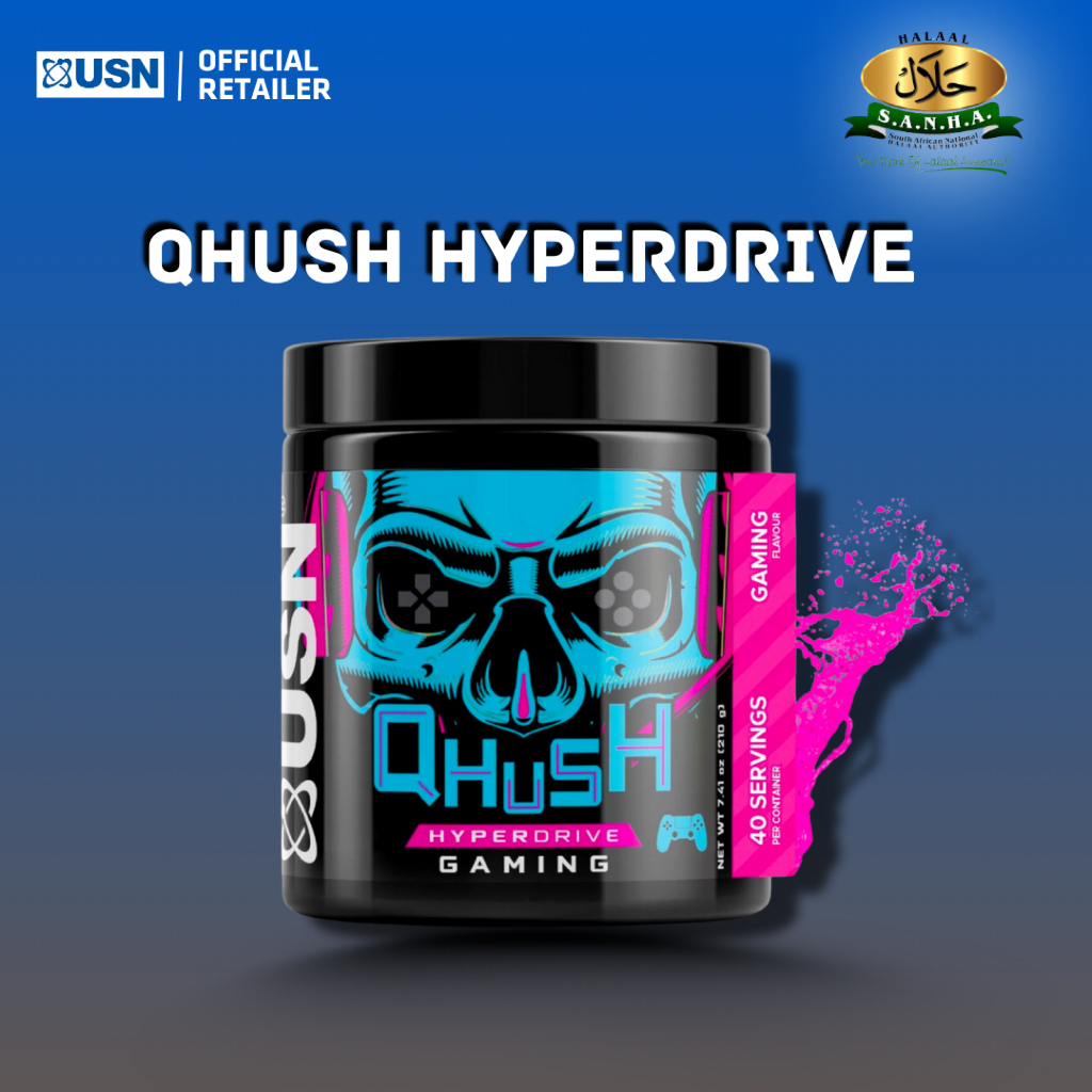 USN Qhush Hyperdrive Pre-Workout Extreme Energy Booster Drink | Shopee ...