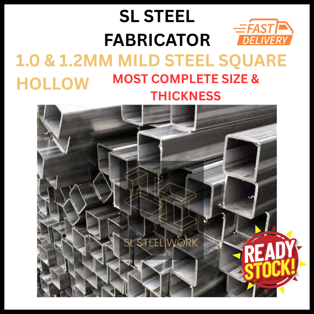 (Tebal 1.0&1.2MM) CHEAPEST MILDSTEEL SQUARE TUBE BESI [SHS] 1MM 1.2MM ...