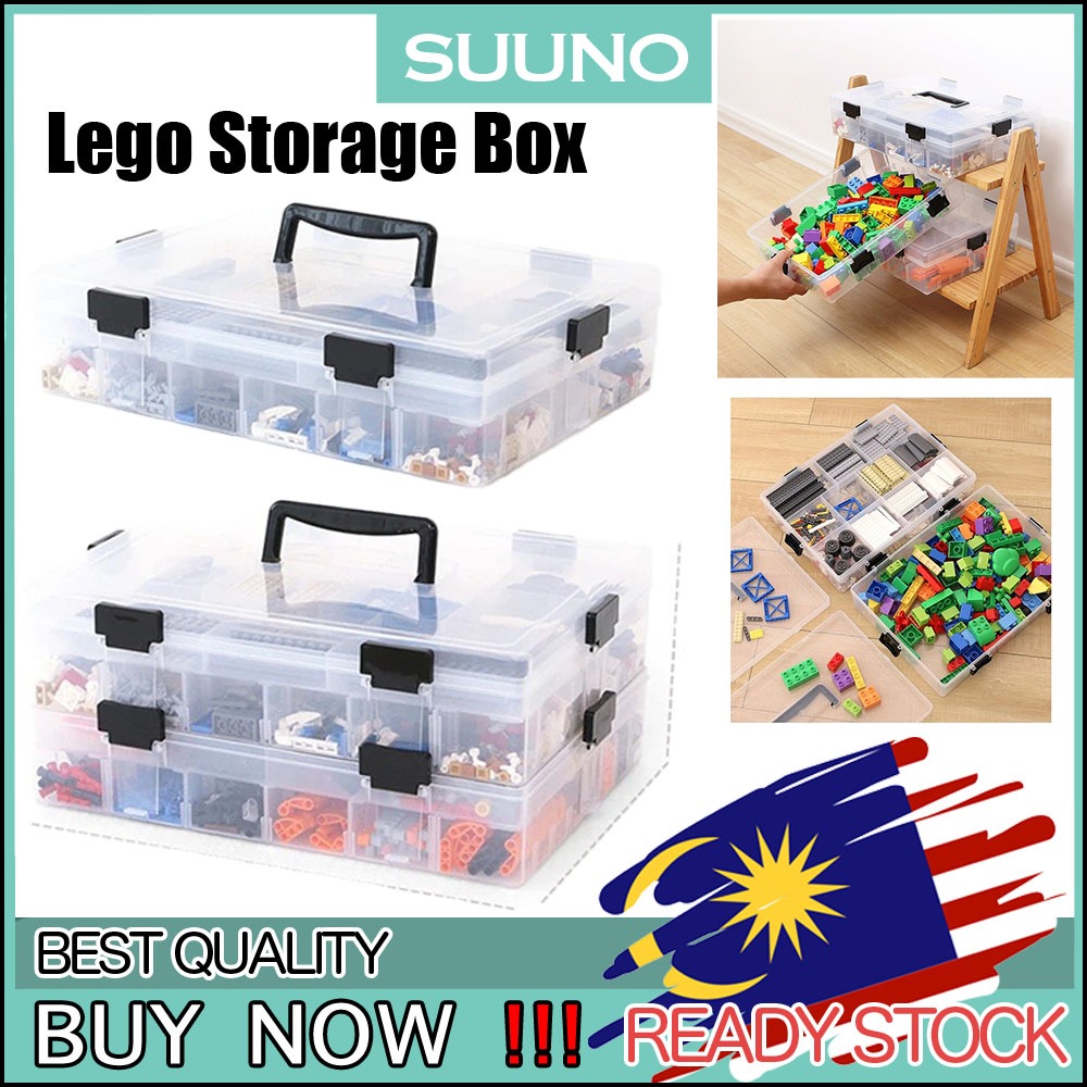 Transparent Lego Storage Box Multi-Layer Detachable Portable Assembly ...