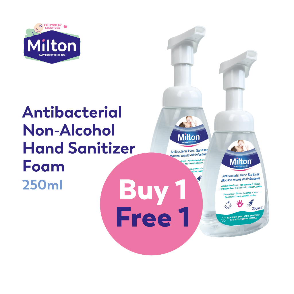 [BUY 1 FREE 1] MILTON Antibacterial Non-Alcohol Hand Sanitizer Foam ...