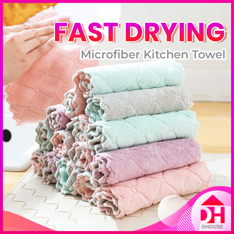 Microfiber Kitchen Towel Household Cleaning Wipe Super Absorbent Oil ...