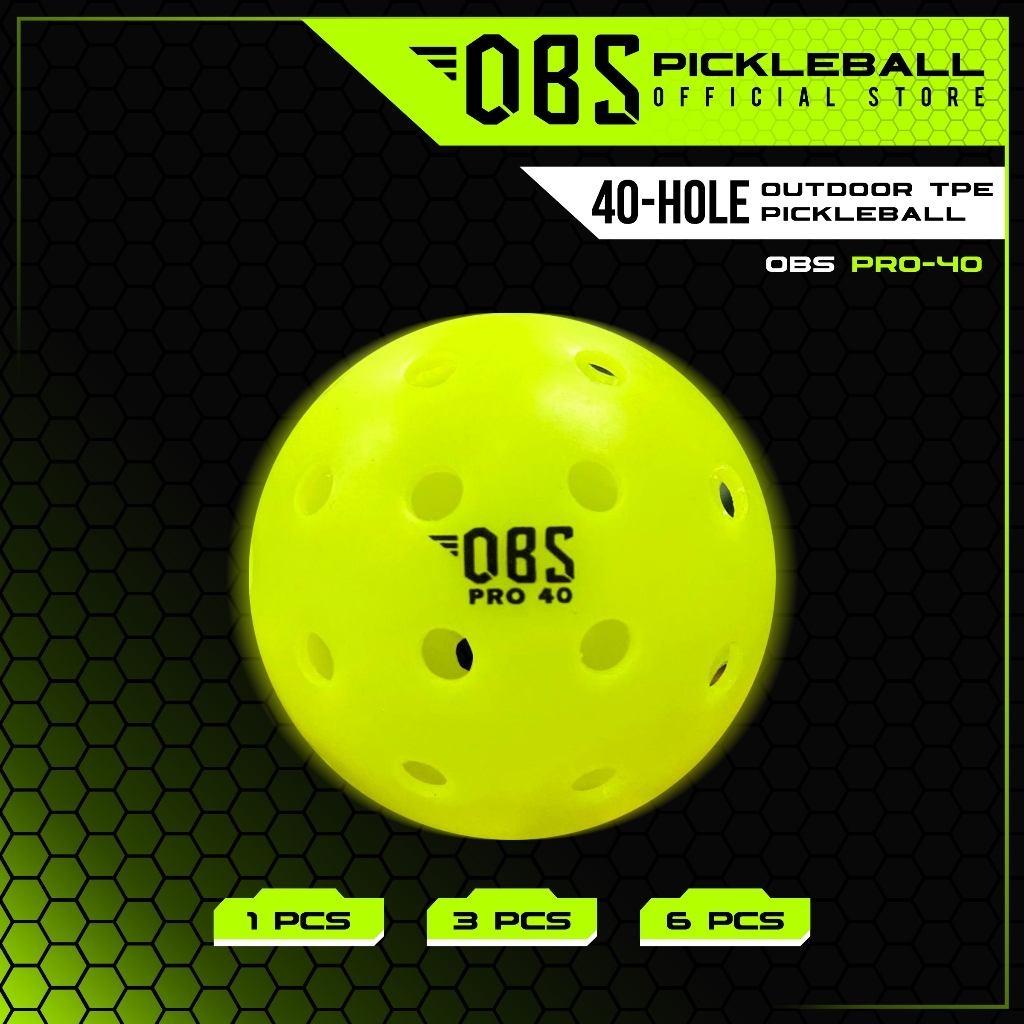 OBS Pickleball Ball Outdoor 40 holes Performance Pickleball ...