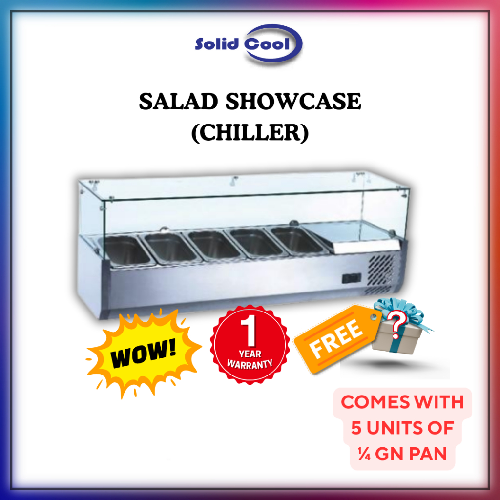 [ SOLID COOL ] SALAD SHOWCASE MODEL SRT 1200 | Temperature Chiller ...