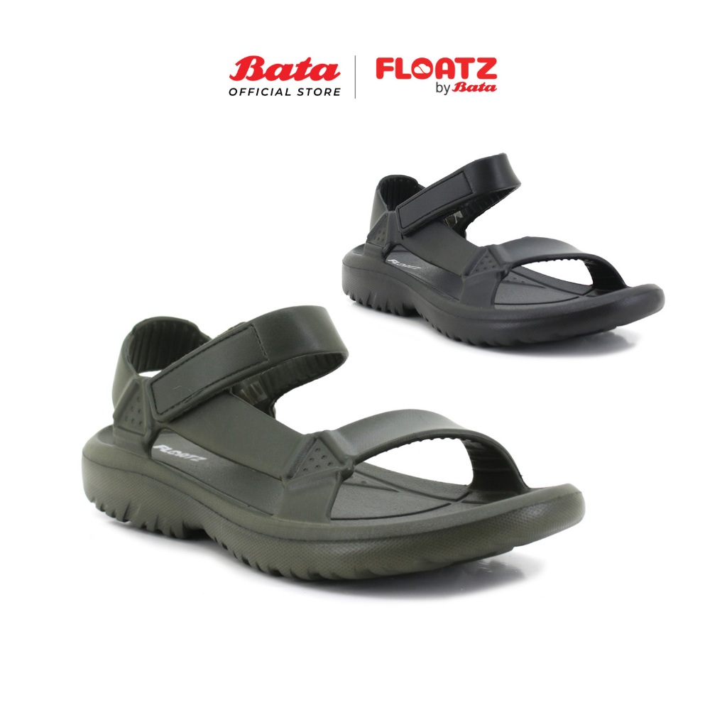 [Online Exclusive] FLOATZ BY BATA Lika M Men Black /Olive Sport Sandal 8106177/8107177 Lelaki ...