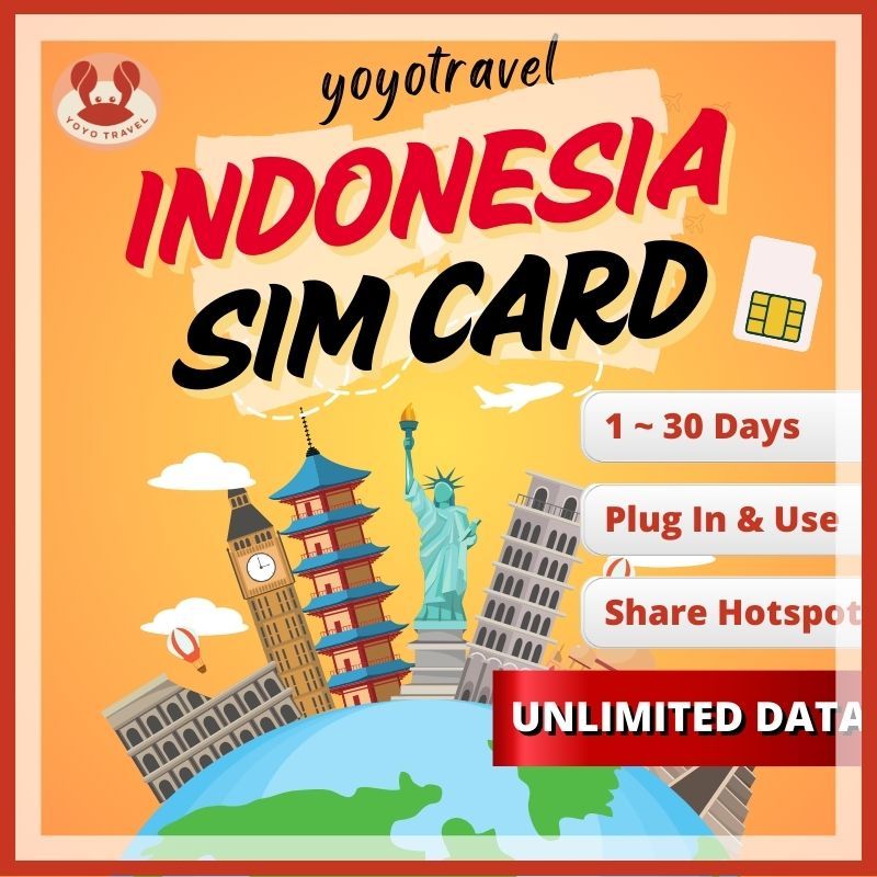Indonesia sim card unlimited data, 印尼 Jakarta, 30days Denpasar sim, Bali sim kad, Batam sim card ...