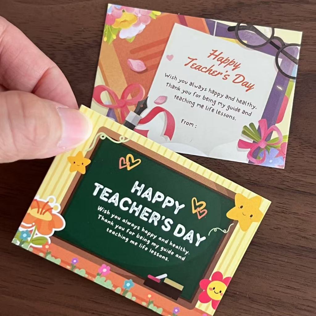 10 pcs Teacher Day Tag, Hari Guru Teacher Day Gift Card, Cake Topper ...