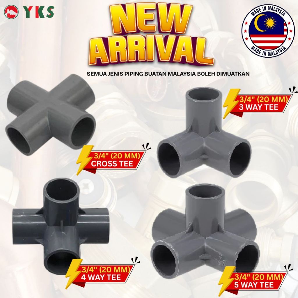PVC TEE- 2/3/4/5 WAY | Shopee Malaysia