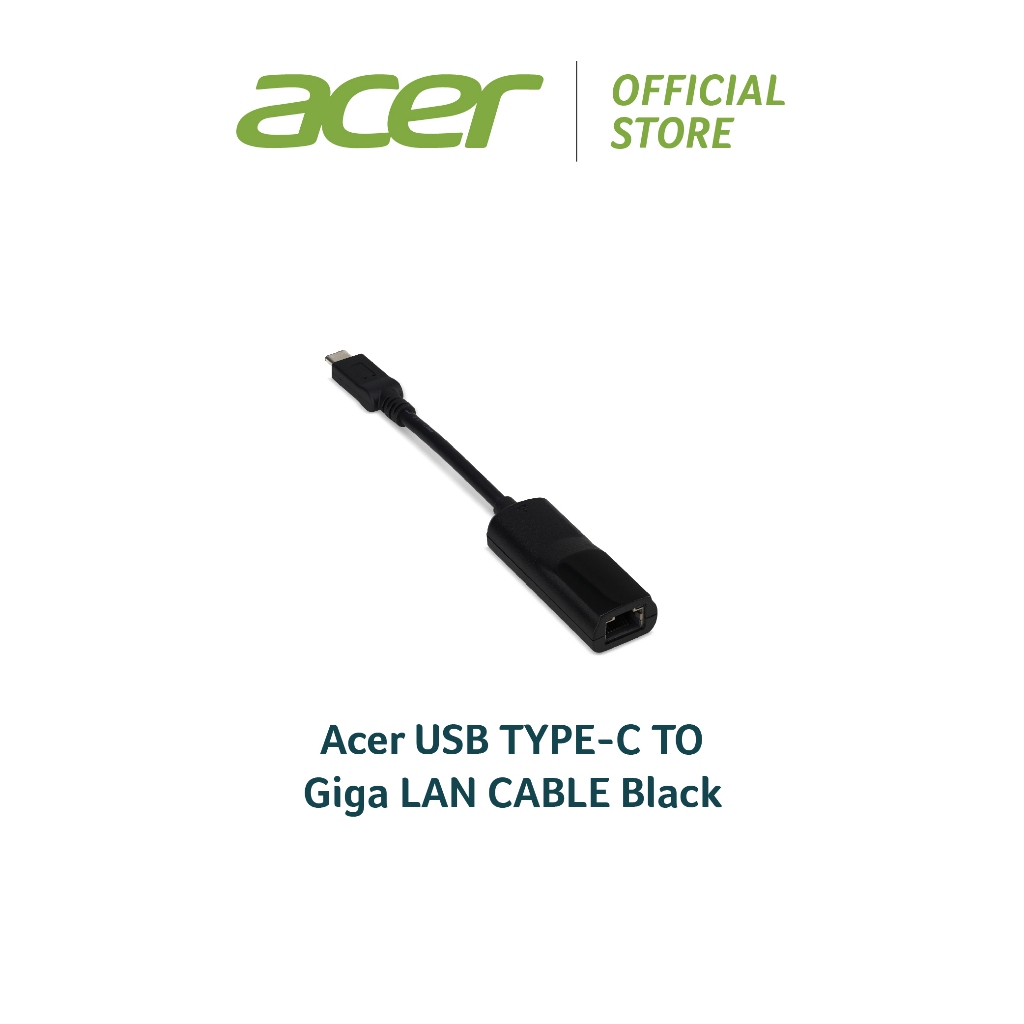 Acer USB TYPE-C TO Giga LAN Cable Black (Retail Pack) | Shopee Malaysia