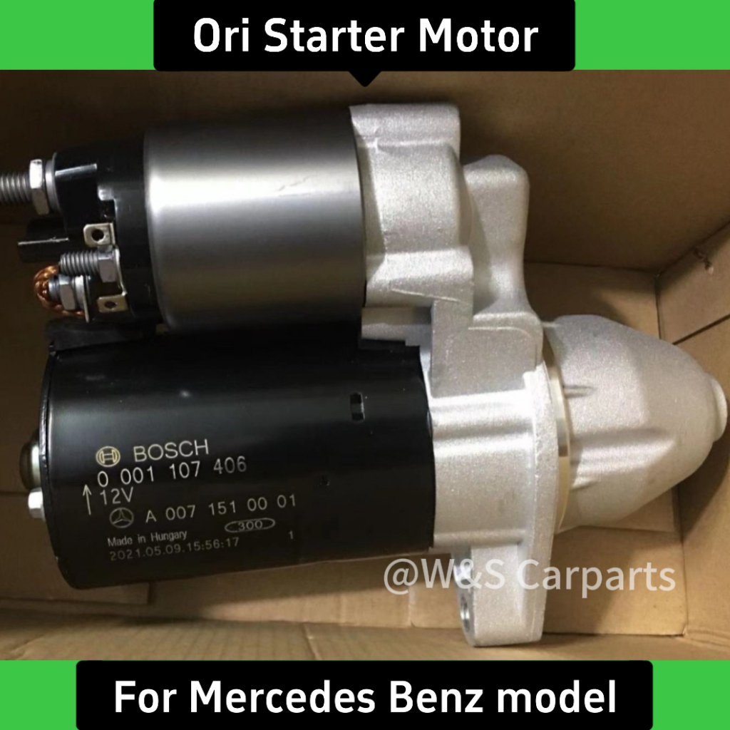 Original starter motor for all Mercedes Benz models Class S Class E Class V Class A Class B ...