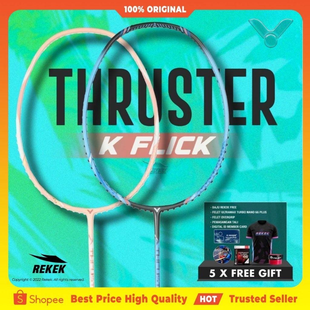 VICTOR Thruster K Flick Badminton Raket Original VICTOR Pakej Buy 1 ...
