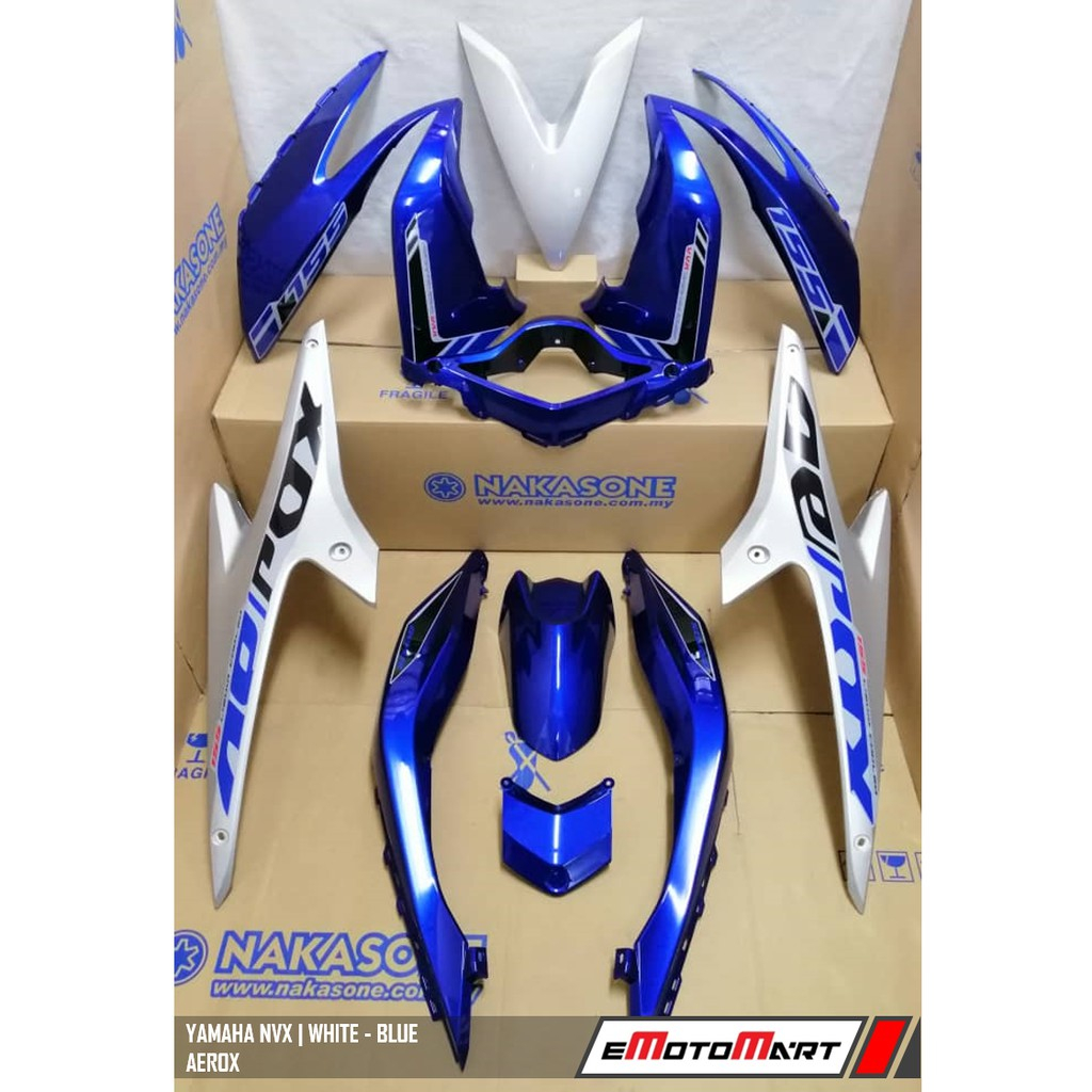 YAMAHA NVX155 V1 NVX V1 COVER SET AEROX BLUE SILVER/ RED BLACK/ GREY ...
