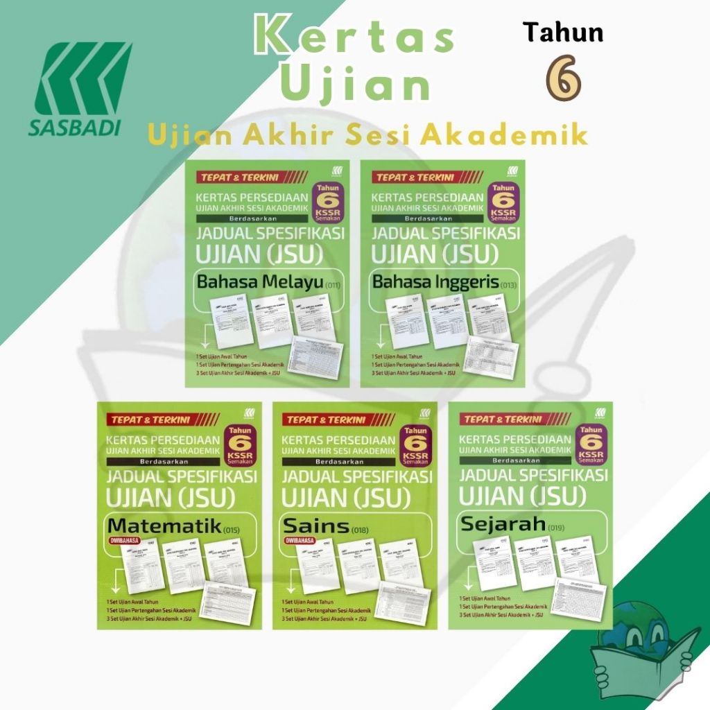 Kertas Persediaan JSU 2025 KSSR UASA Tahun 6 - B.Melayu/B.Inggeris/Matematik/Sains/Sejarah ...
