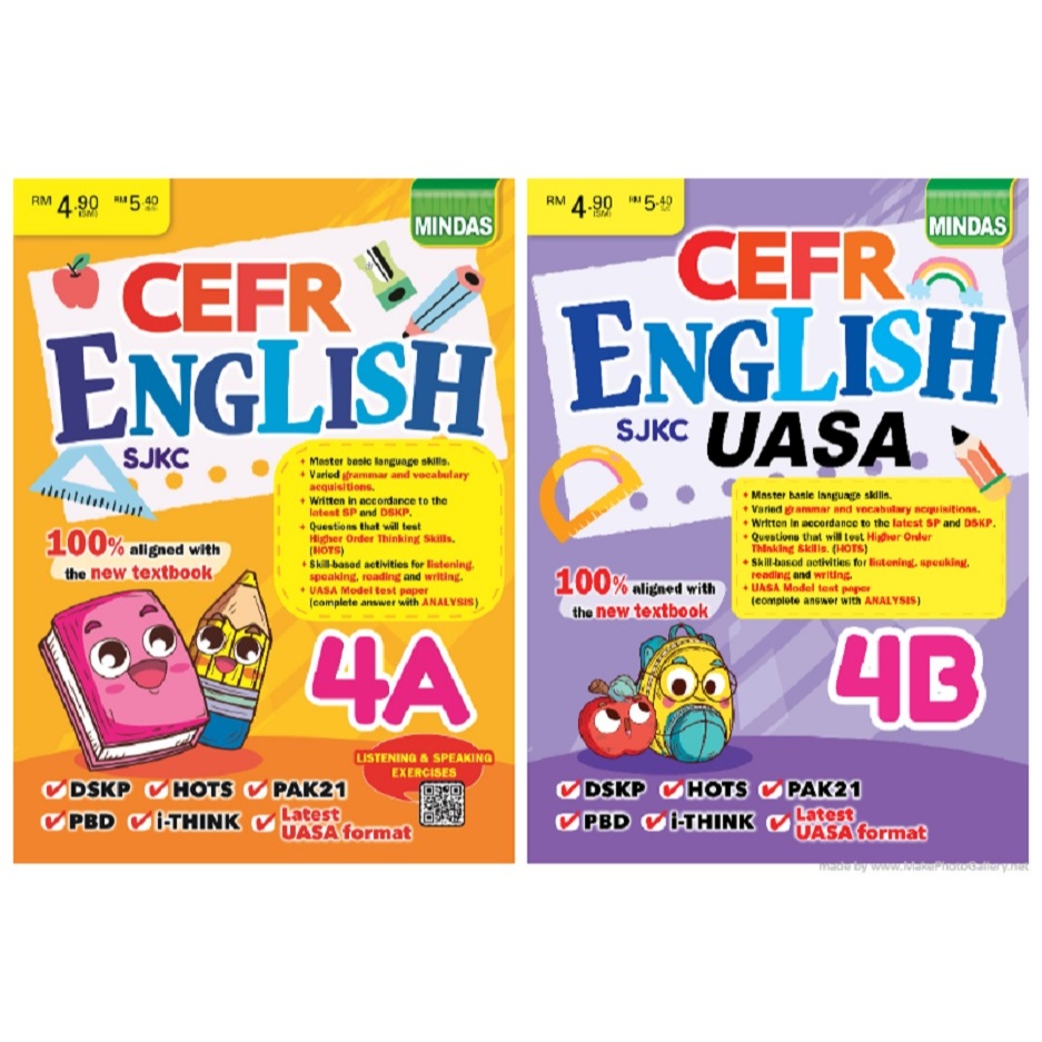 [2025 UASA] Mindas CEFR English Year 4 SJKC / 英文 作业 4年级 (4A&4B）SJKC ...