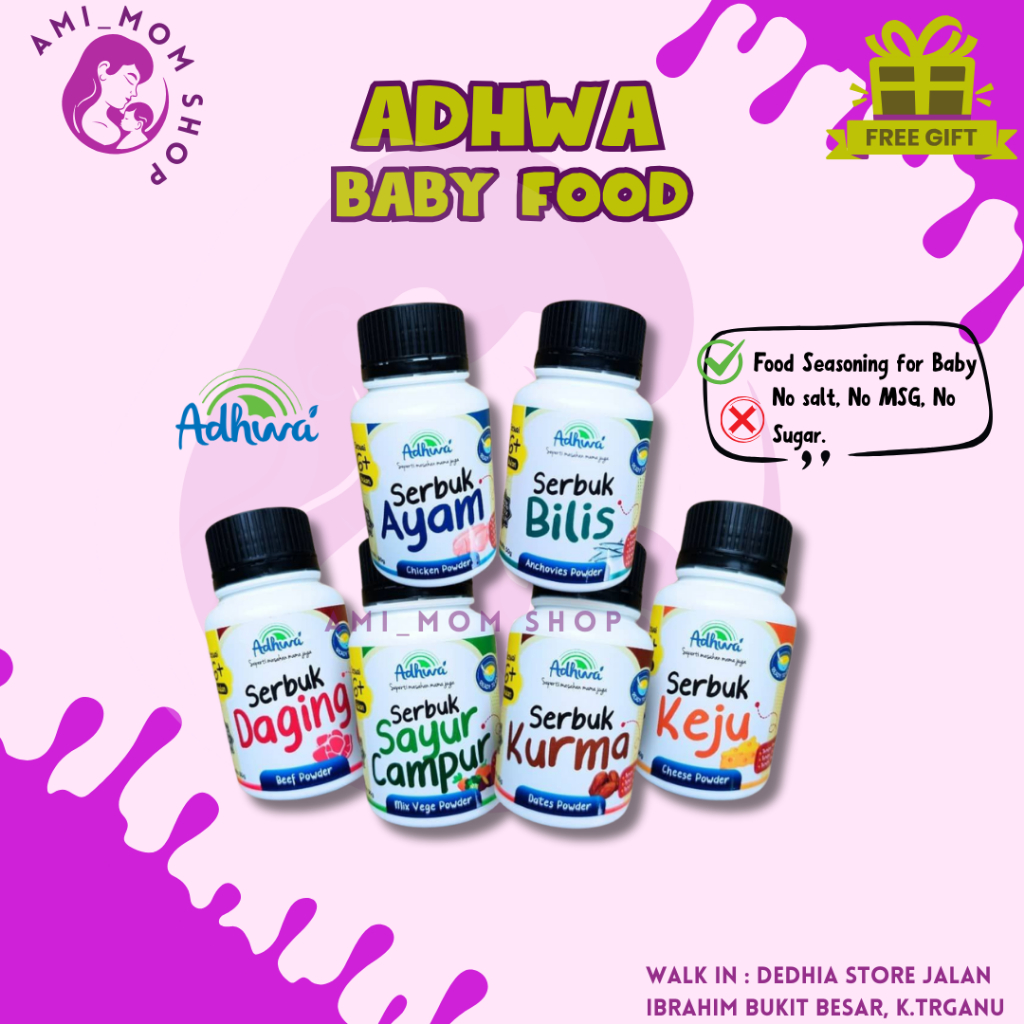 ADHWA BABY FOOD SEASONING POWDER | SERBUK PERASA MAKANAN BAYI | FIRST ...
