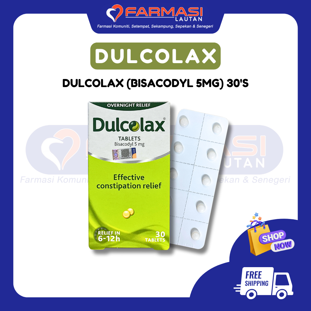 Dulcolax Bisacodyl 5mg Tablets 30's (For Constipation/Sembelit ...