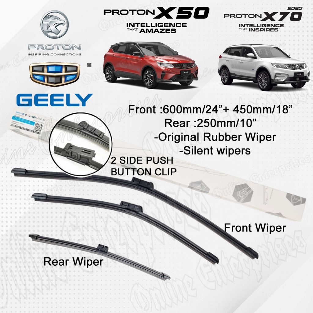 Geely Proton X50 X70 Wiper Original Geely Rubber Teflon Wiper Blade ...