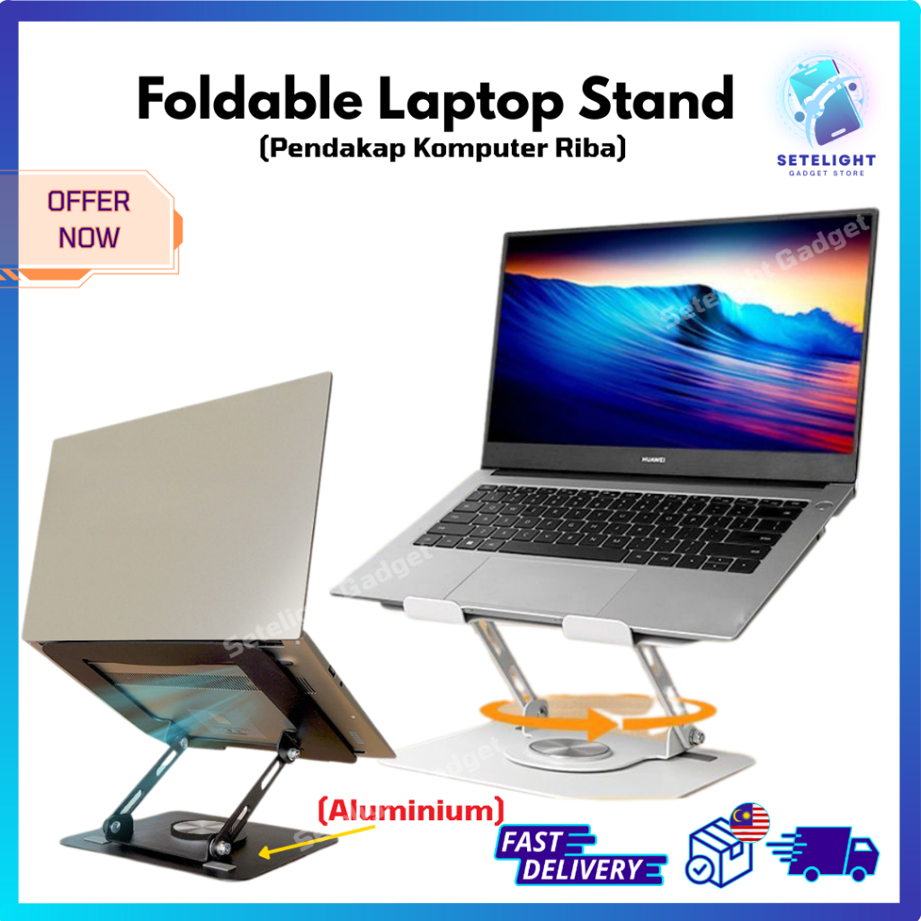 Foldable Laptop Stand Aluminum Alloy Notebook Stand with Height ...
