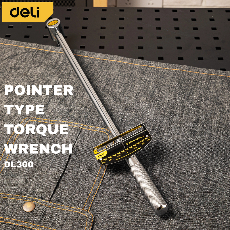 Deli Pointer Type Torque Wrench DL300 – 1/2” Drive | 0–300Nm | CRV ...