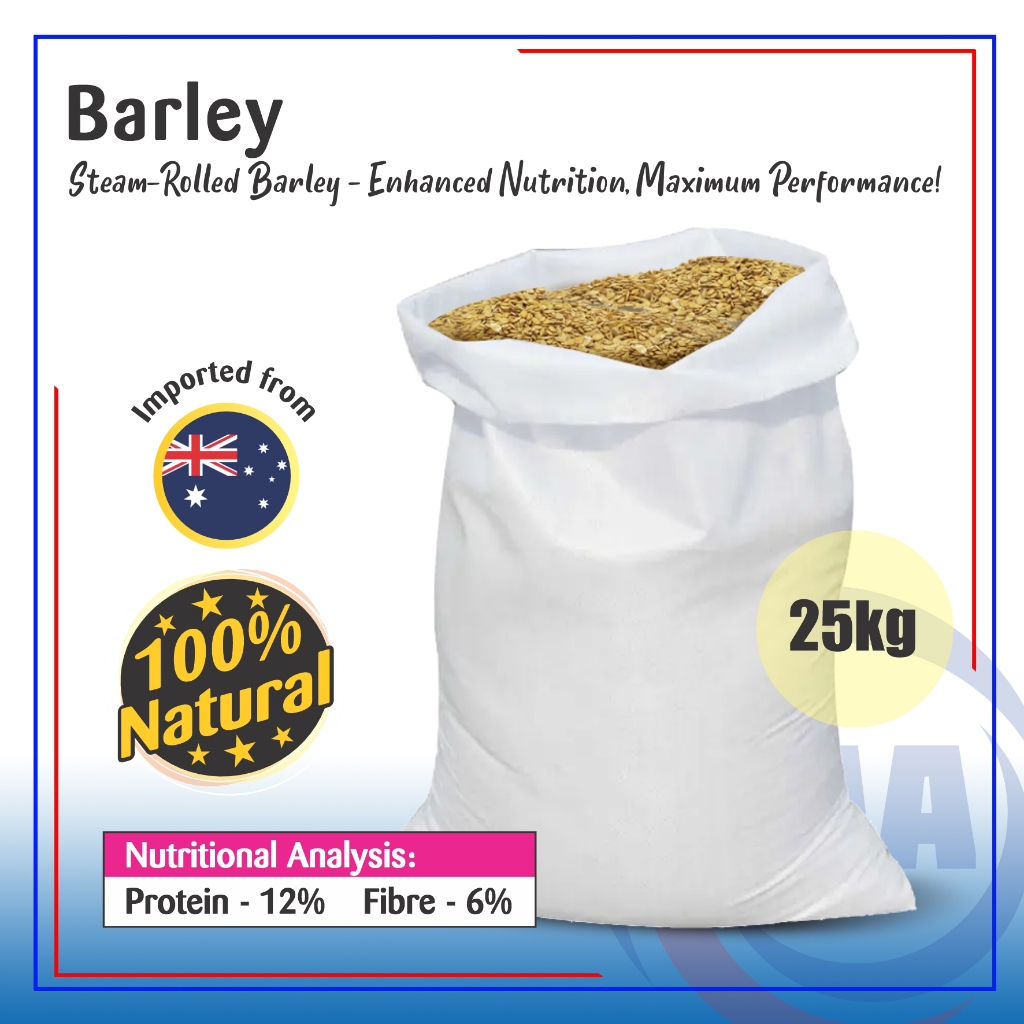 Premium Steam-Rolled Barley/ Lupins/ Oats 25kg for Horses & Livestock ...