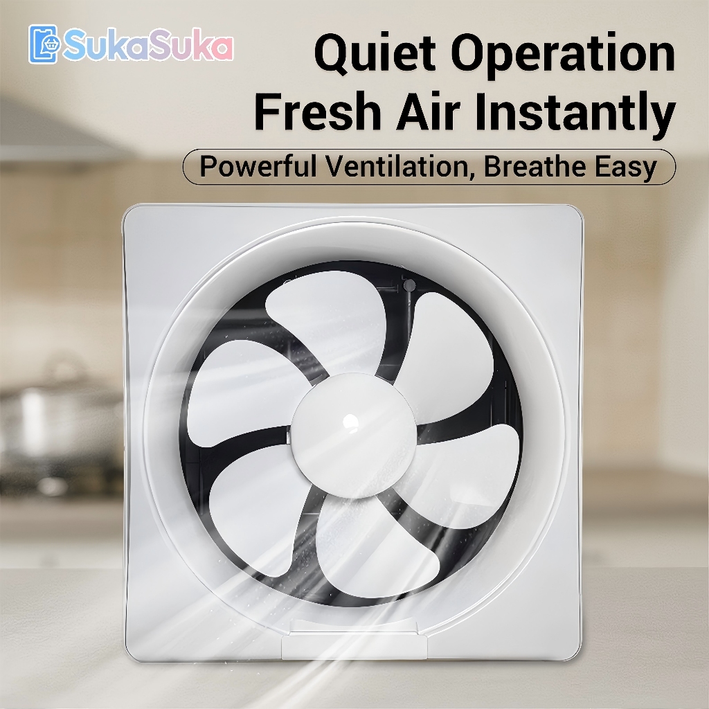 Exhaust Fan 6/8/10/12" – Powerful Suction, Louver Design Wall Mount ...