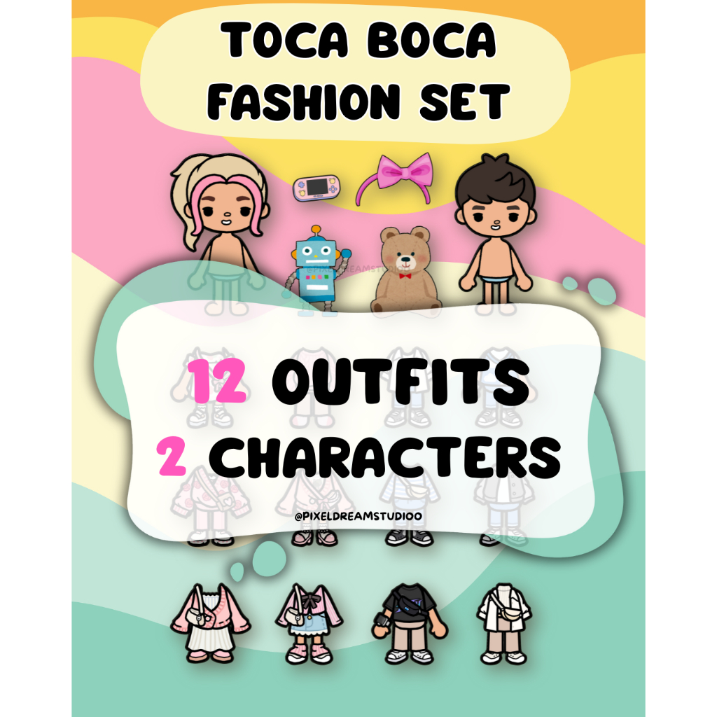 TOCA BOCA PAPERDOLL FASHION SET | Shopee Malaysia