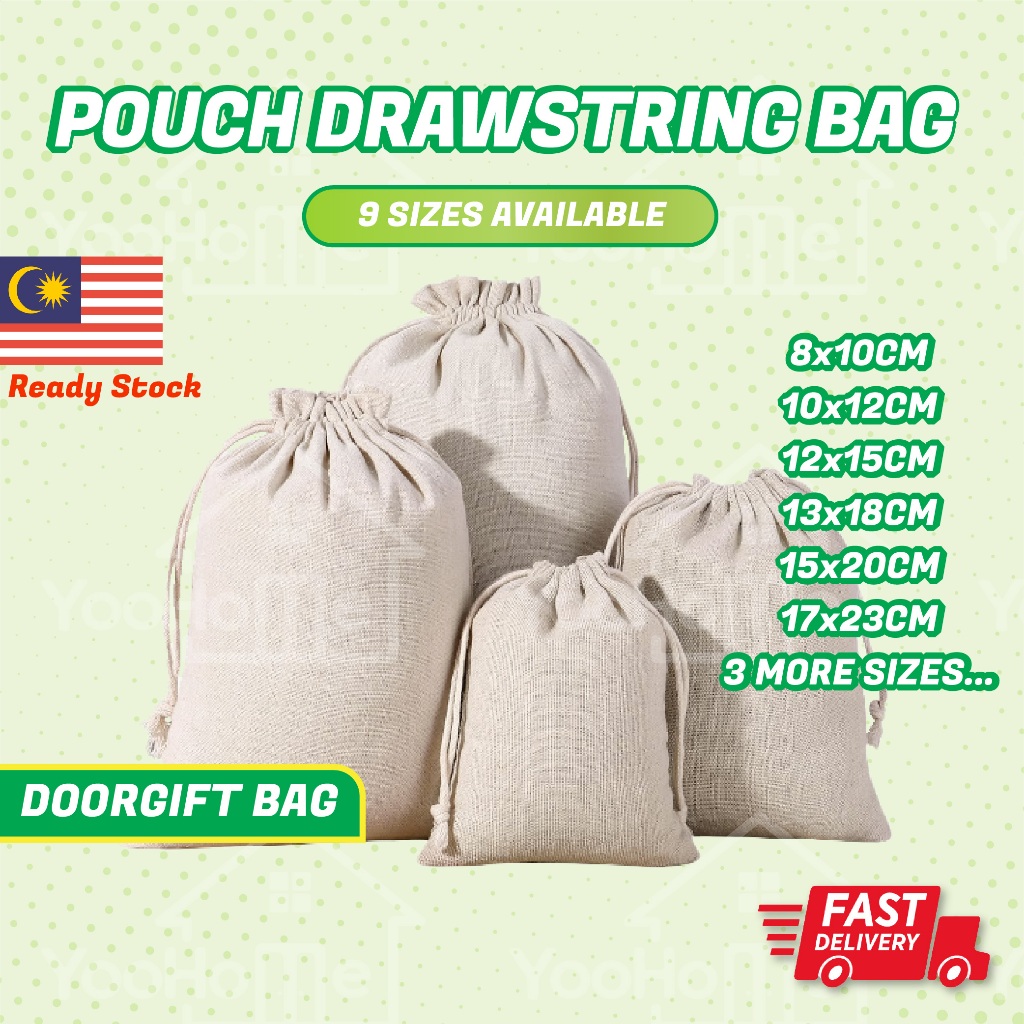 Linen Drawstring Bag Big Size Guni Bag Jewelry Bag Pouch Doorgift ...