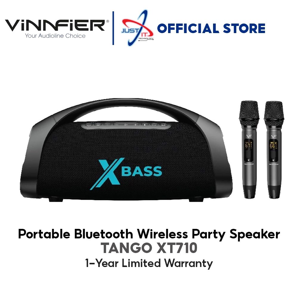 VINNFIER TANGO XT710 PORTABLE BLUETOOTH WIRELESS PARTY SPEAKER | Shopee ...
