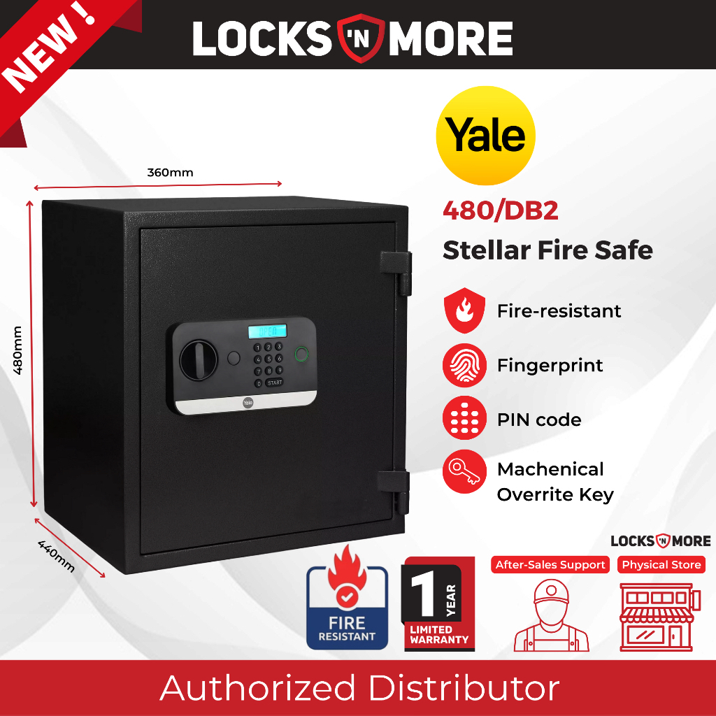 Yale Stellar Fire Safe | Biometric Fingerprint | Fire-Resistant | Dual ...
