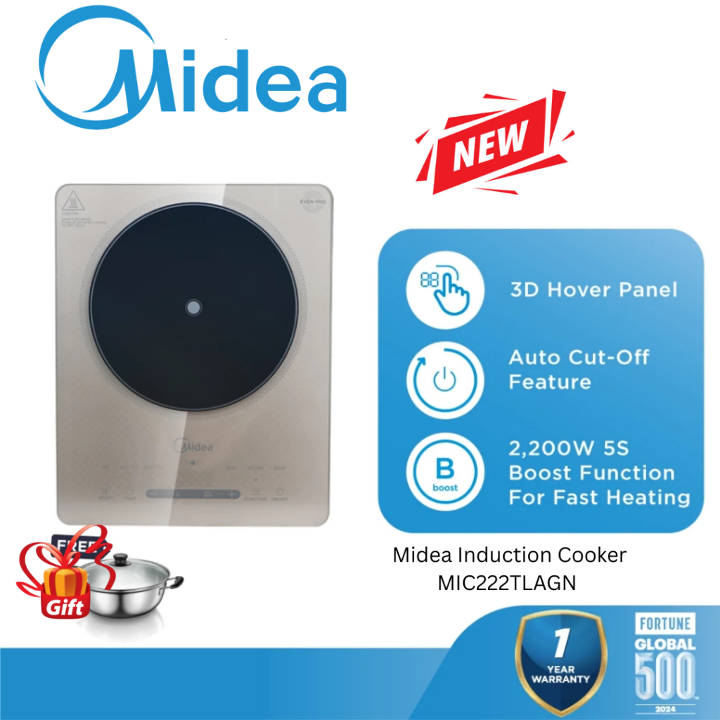 Midea Induction Cooker Midea MIC222TLAGN New Model 2200W Induction ...