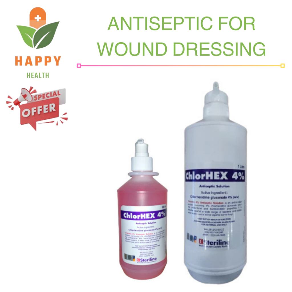 Steriline Chlorhex 4% Solution ( 500ML | 1L ) - Antiseptic Solution For ...