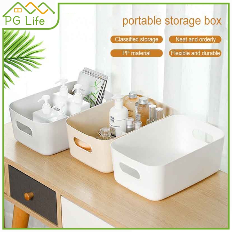 MUJI Plastic Storage Basket Box Organizer Office Snacks Kitchen Make Up ...