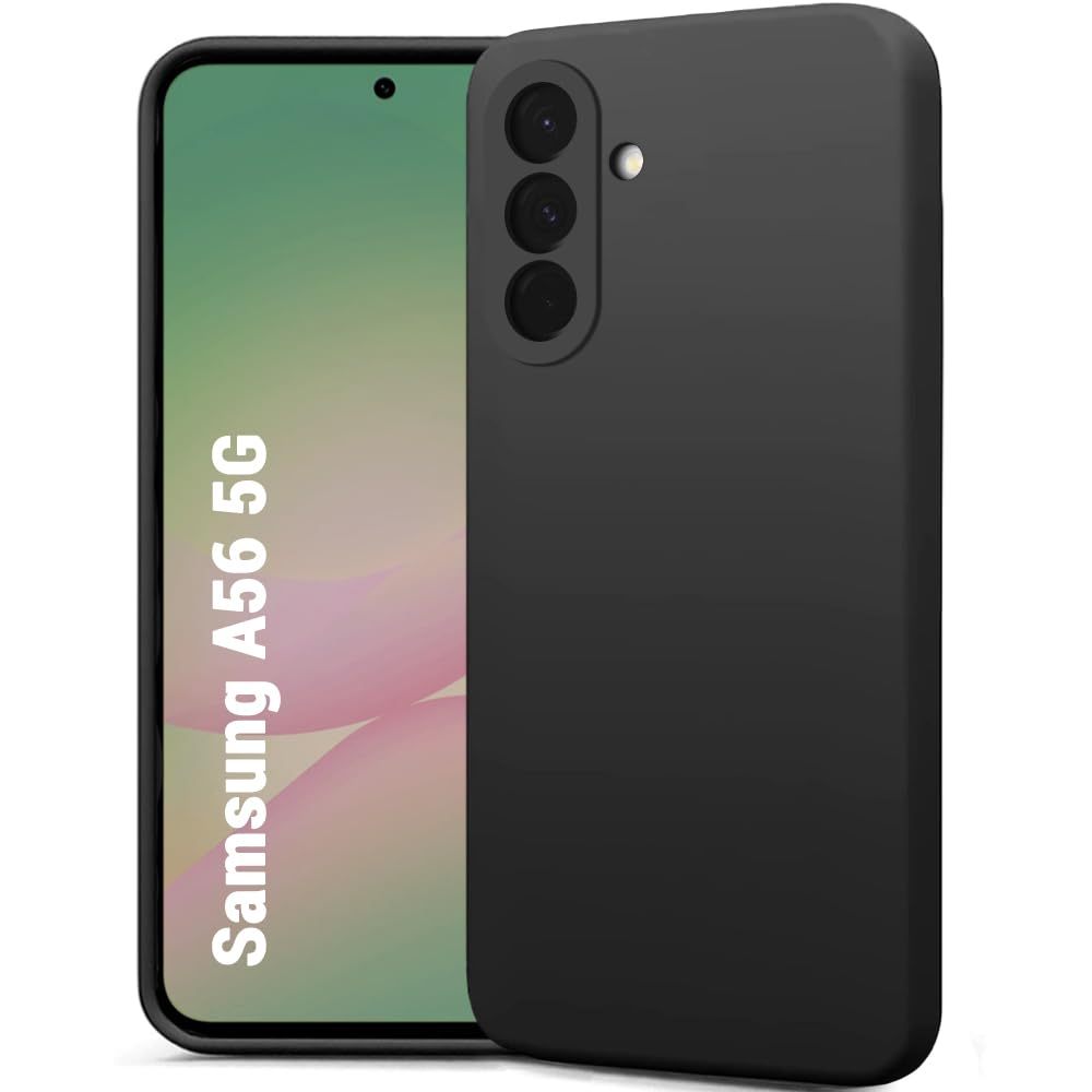 For Samsung Galaxy A56/A36/A26 Black Colour TPU Silicone Liquid Casing Cover | Shopee Malaysia