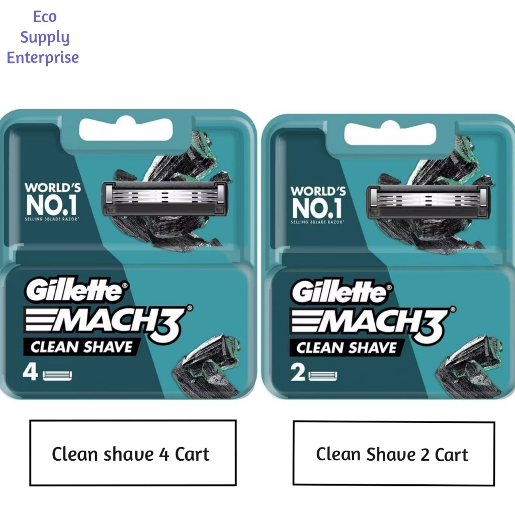 Gillette MACH 3 Clean Shave 4 cartridges/Gillette MACH 3 Clean Shave 2 ...