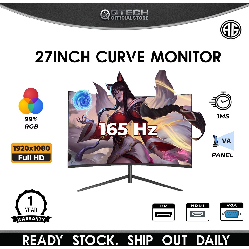 PC Monitor 19 Inch - 27 Inch 2K / 4K LED Computer Monitor 60 - 165Hz ...